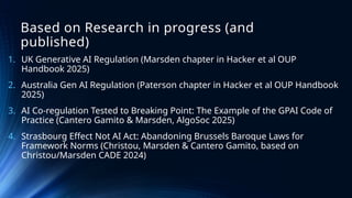 Generative AI Regulation in the UK and Australia CADE Marsden.pptx