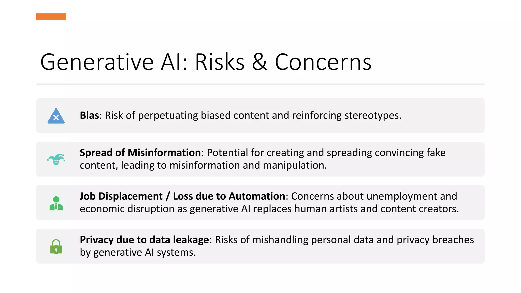 Generative AI Risks & Concerns | PPTX