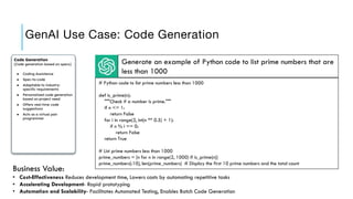 Generative AI Use cases for Enterprise - Second Session | PPTX