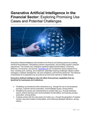 Generative Artificial Intelligence in the Financial Sector - offpage ...