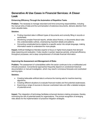 Generative Artificial Intelligence in the Financial Sector - offpage ...