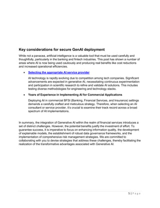 Generative Artificial Intelligence In The Financial Sector Offpage