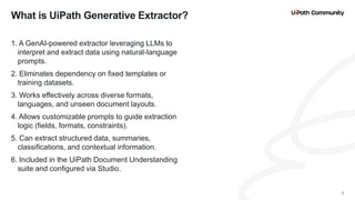 Generative AI in UiPath: Mastering the Generative Extractor for ...