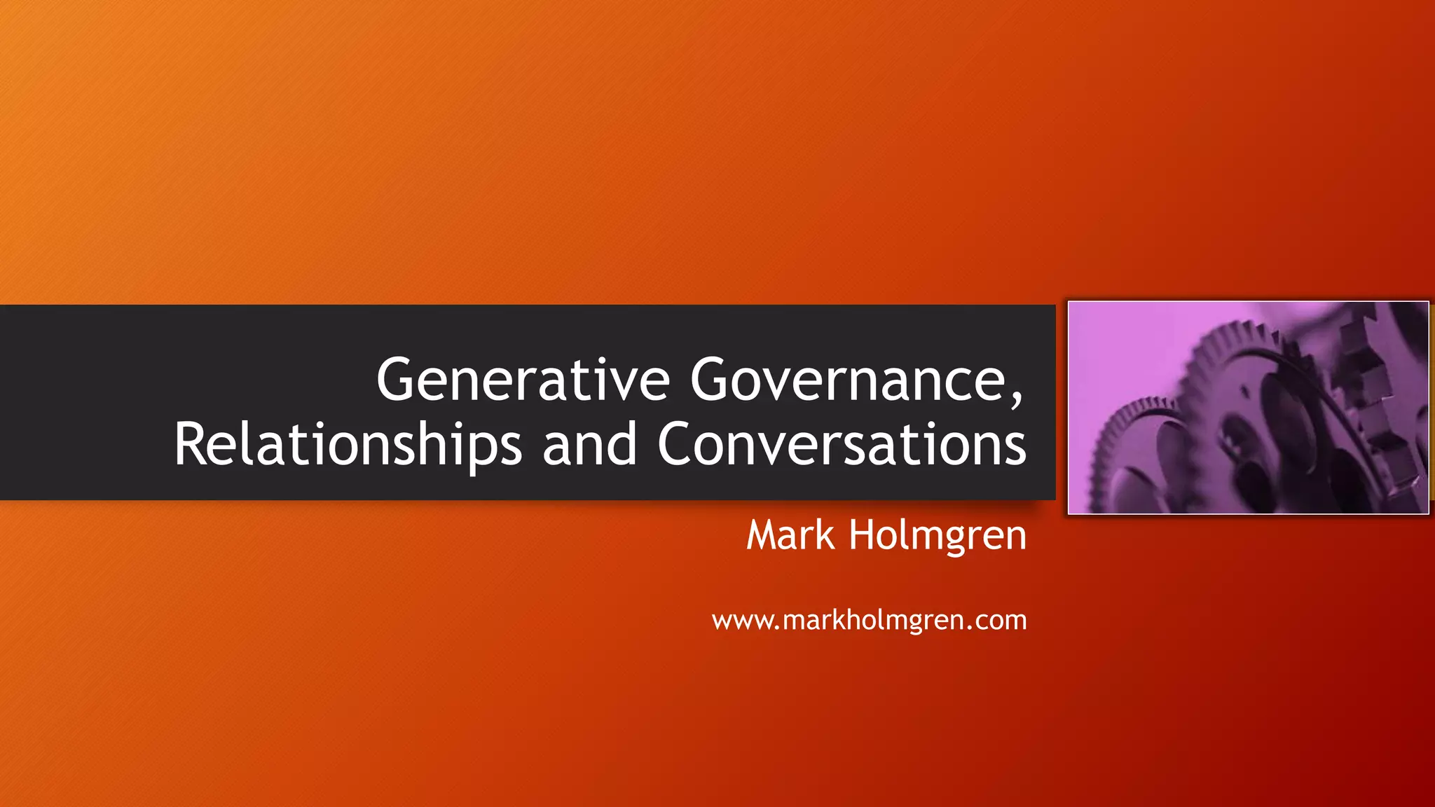 Generative Governance and Conversations | PPTX