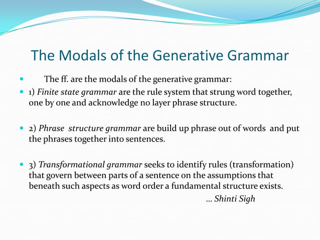 Generative grammar | PPT