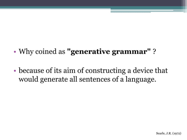 Generative grammar | PPT
