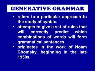 Generative grammar | PPT