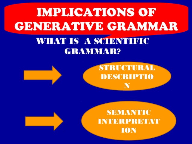 Generative grammar | PPT