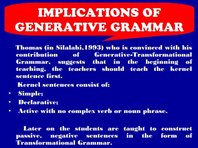Generative grammar | PPT