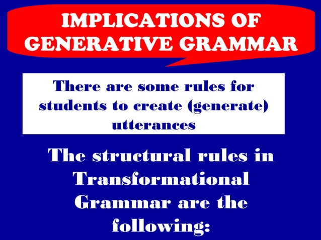 Generative grammar | PPT