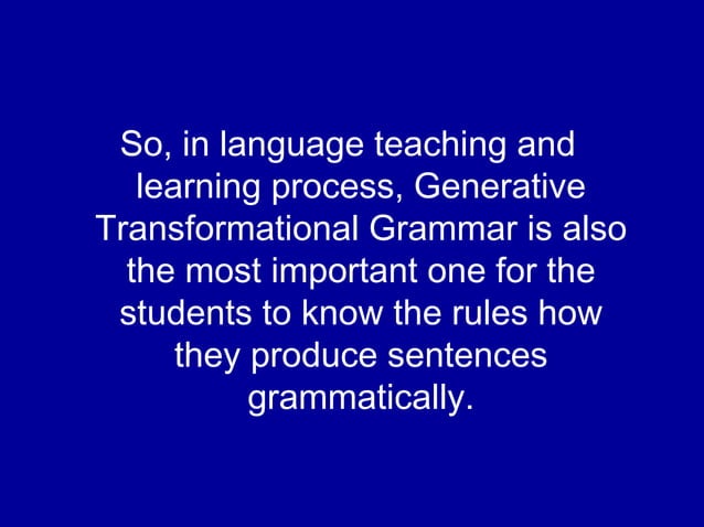 Generative grammar | PPT