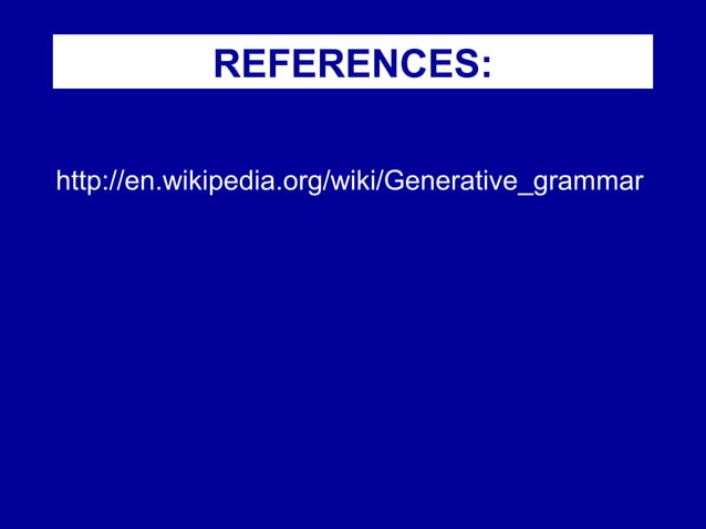 Generative grammar | PPT