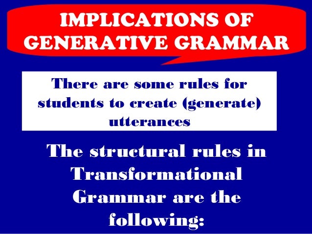 Generative grammar