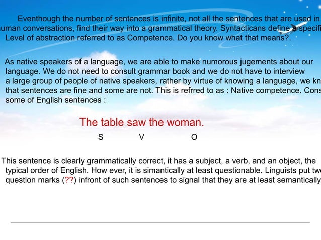 Generative grammar | PPTX | Programming Languages | Computing