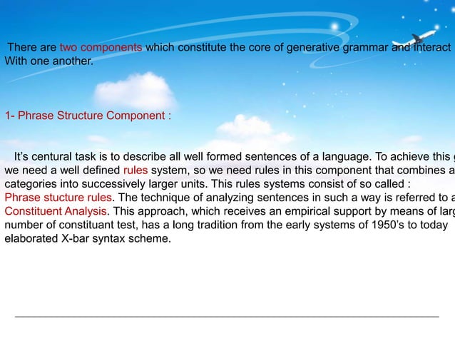 Generative grammar | PPTX | Programming Languages | Computing