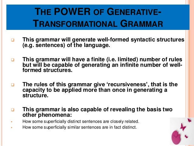 Generative grammar power point presentation,, ulfa