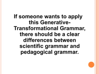 Generative grammar power point presentation,, ulfa | PPT