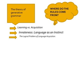 Generative grammar ppt report | PPTX