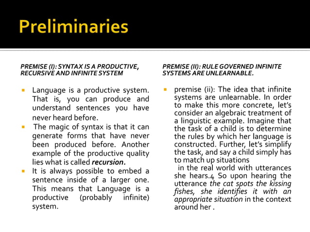Generative grammar ppt report | PPTX | Programming Languages | Computing