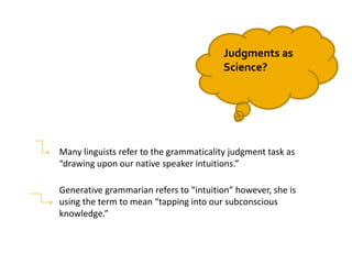 Generative grammar ppt report | PPTX