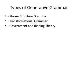 generative_grammar_summary.pptx generative grammar | PPT