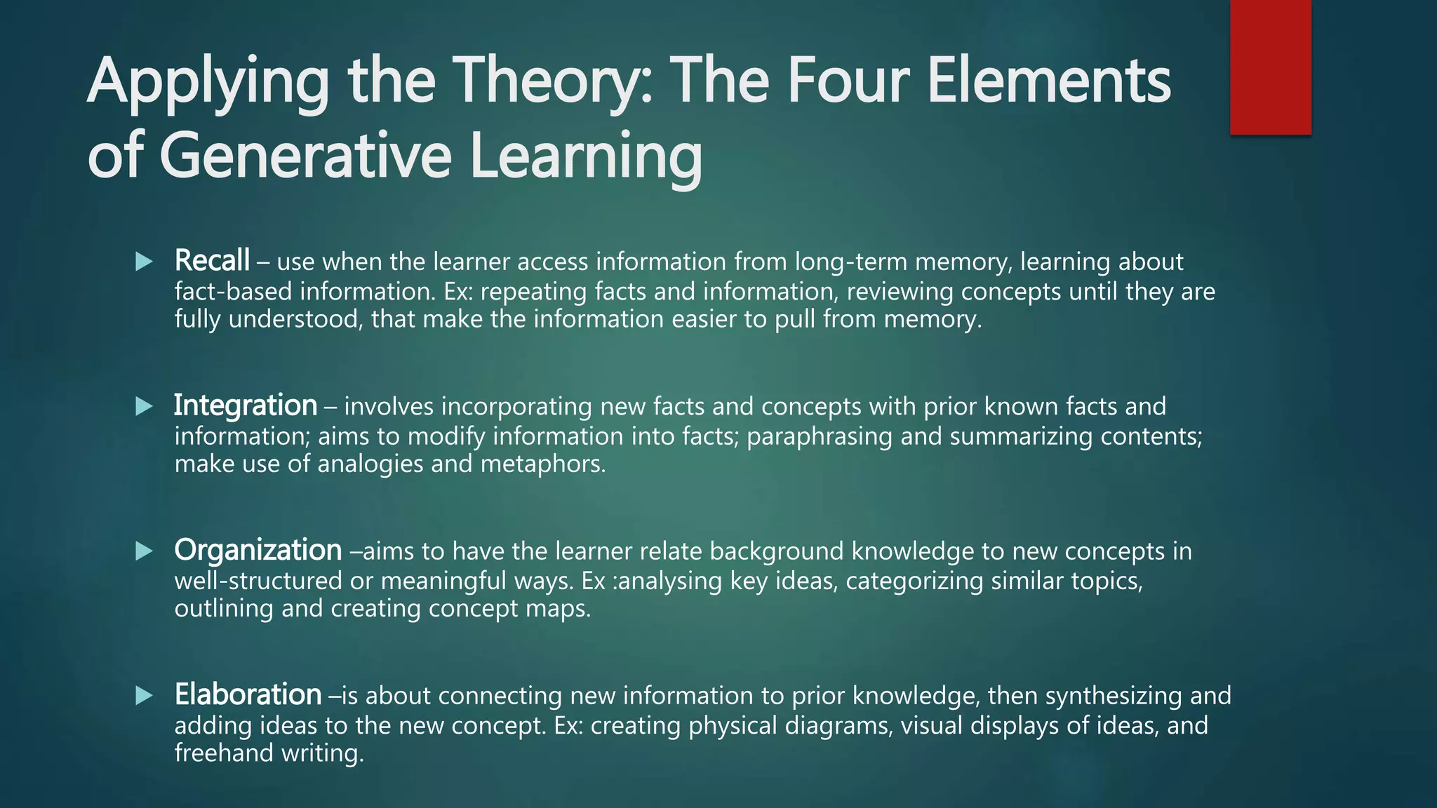 Generative learning research | PPTX