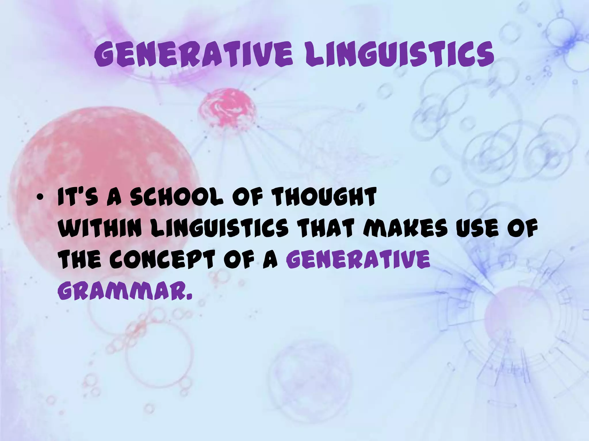 Generative linguistics | PPTX