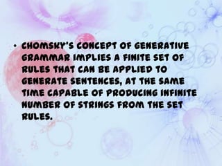 Generative linguistics | PPTX