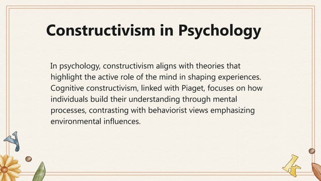 Generative Linguistics And Cognitive Psychology Constructivism A