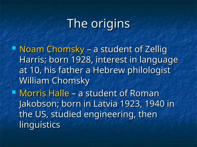 Linguistic Topic: Generative Phonology.ppt | Free Download