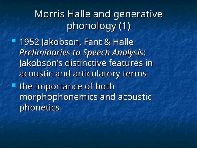 Linguistic Topic: Generative Phonology.ppt | Free Download