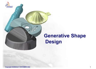 generative_shape_design and catia basics for engineering student | PPTX