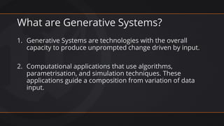 Generative systems | PPT