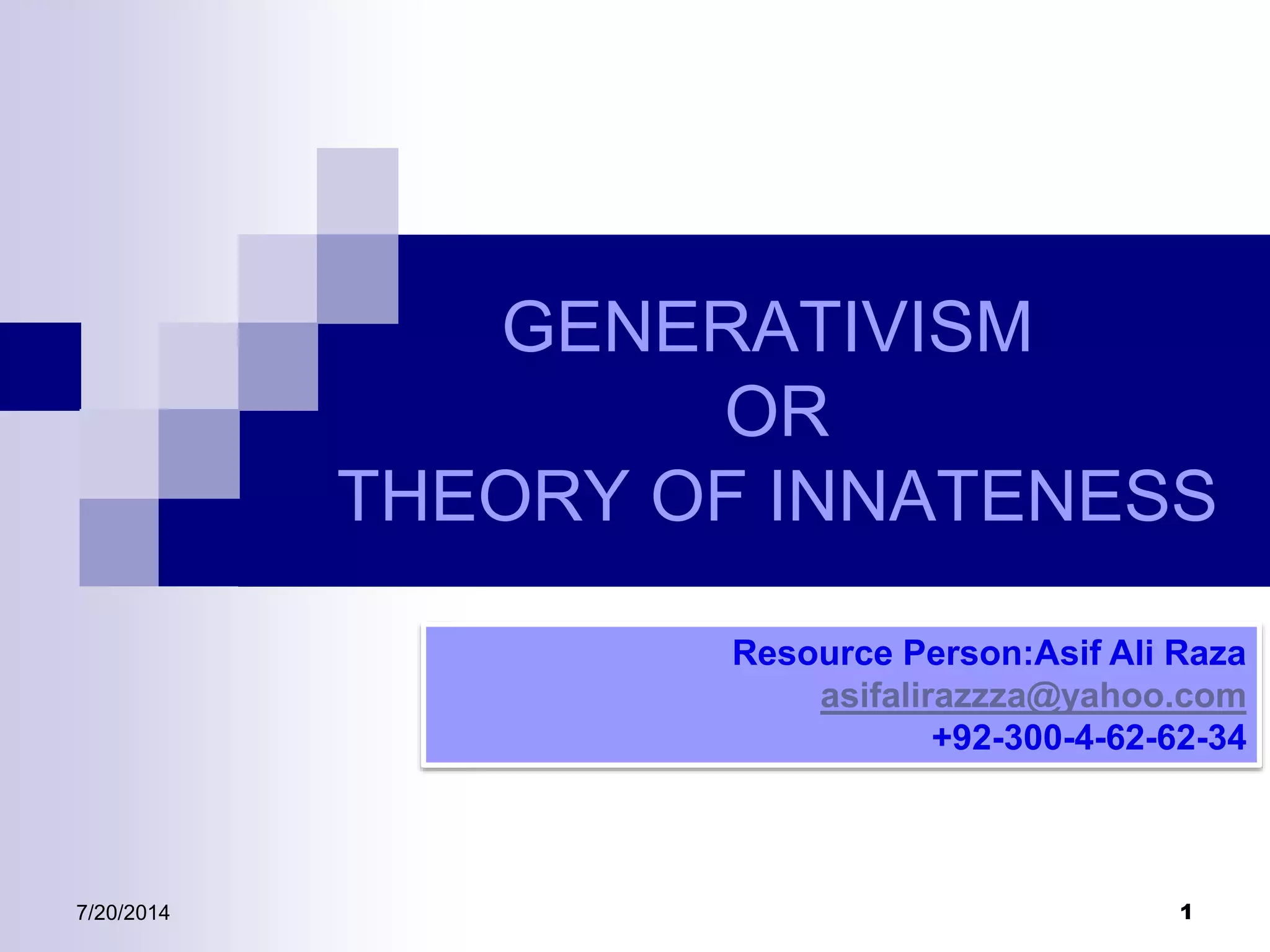 Generativism | PPTX