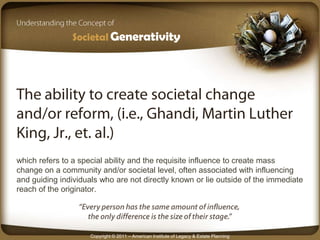 Understanding Generativity - Legacy & Estate Planning | PPT