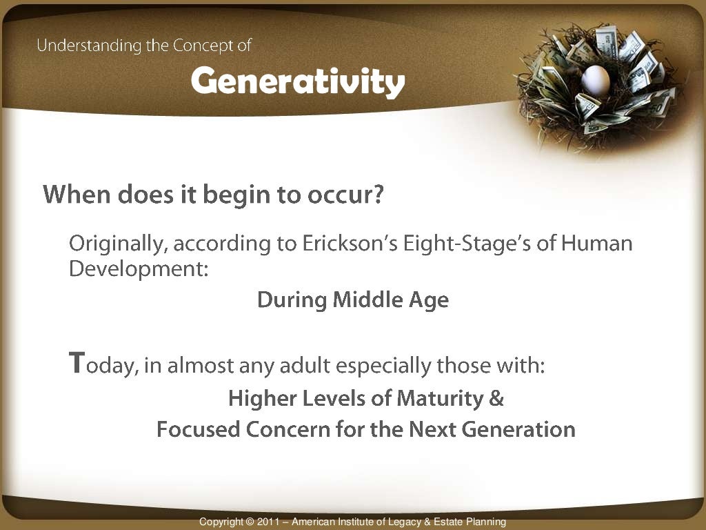 Understanding Generativity