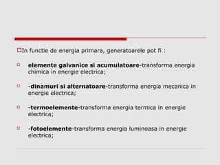Generatoare electrice | PPT
