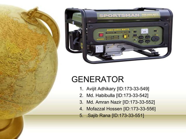 Generator | PPTX | Physics | Science