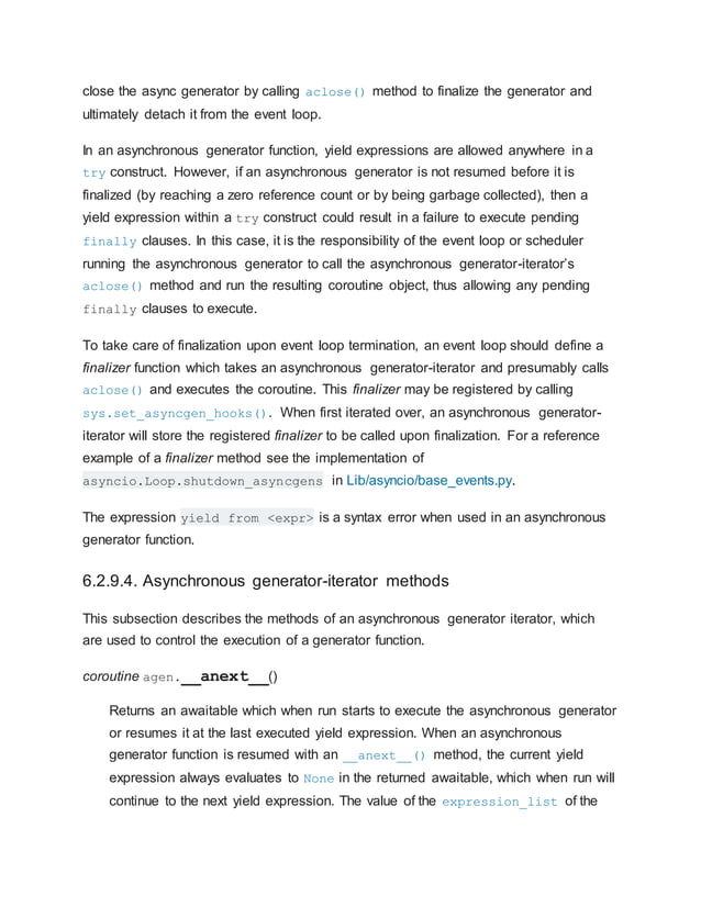 Generator iterator methods | PDF Generator iterator methods | PDF