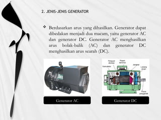 generator sebagai bagian pebangkit listrik | PPTX