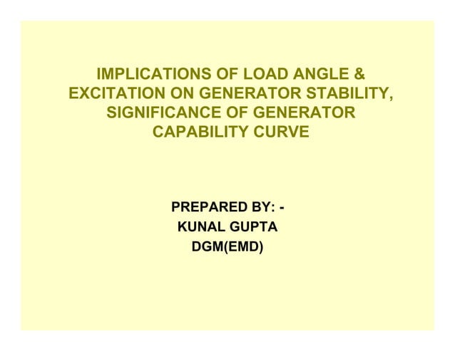 Generator capability curve | PDF