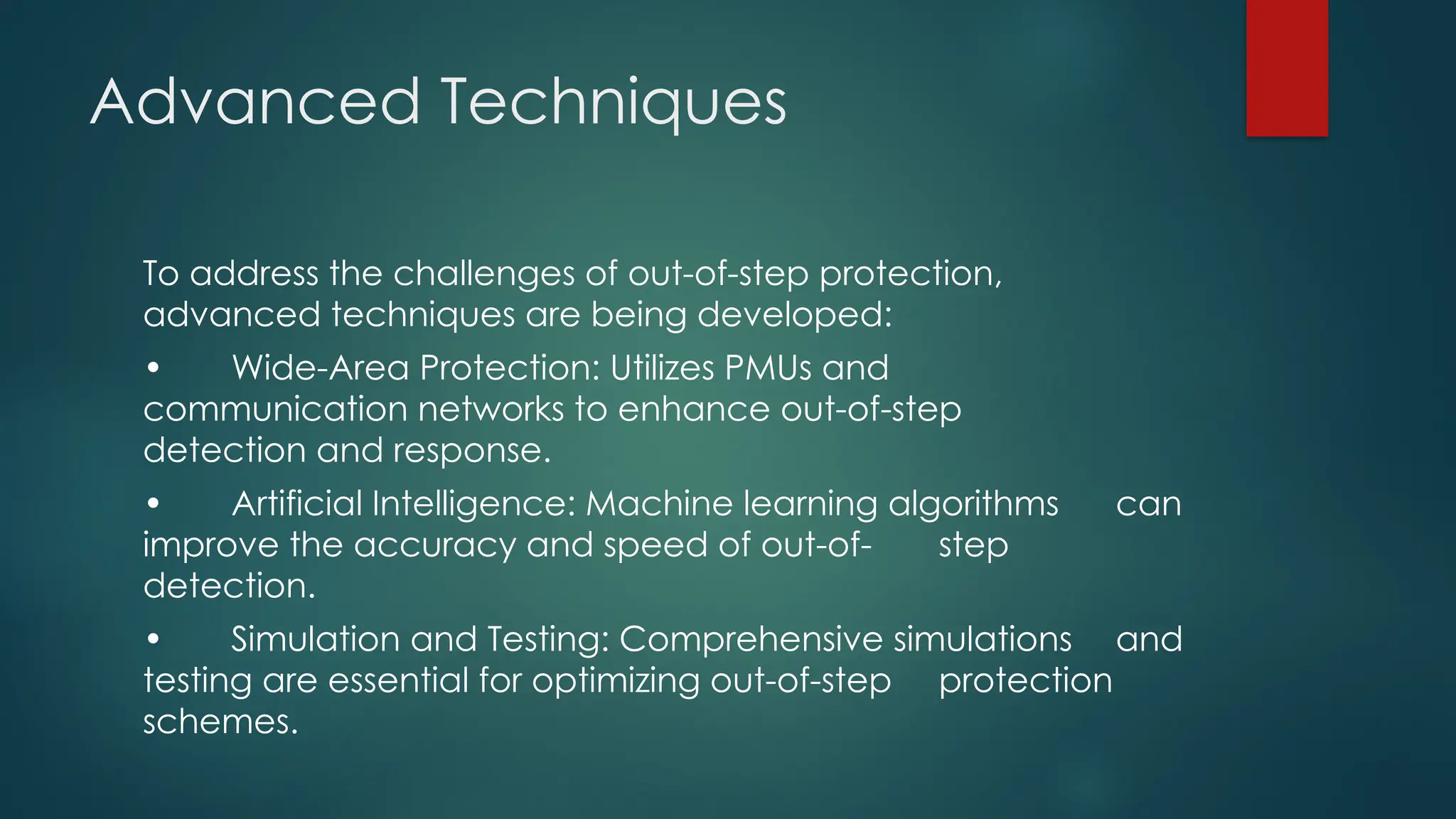 GENERATOR POLE SLIP AND OUT – OF – STEP PROTECTION.pptx