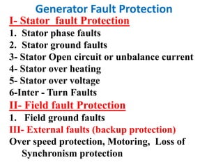 Generator protection LEC 2 | PDF