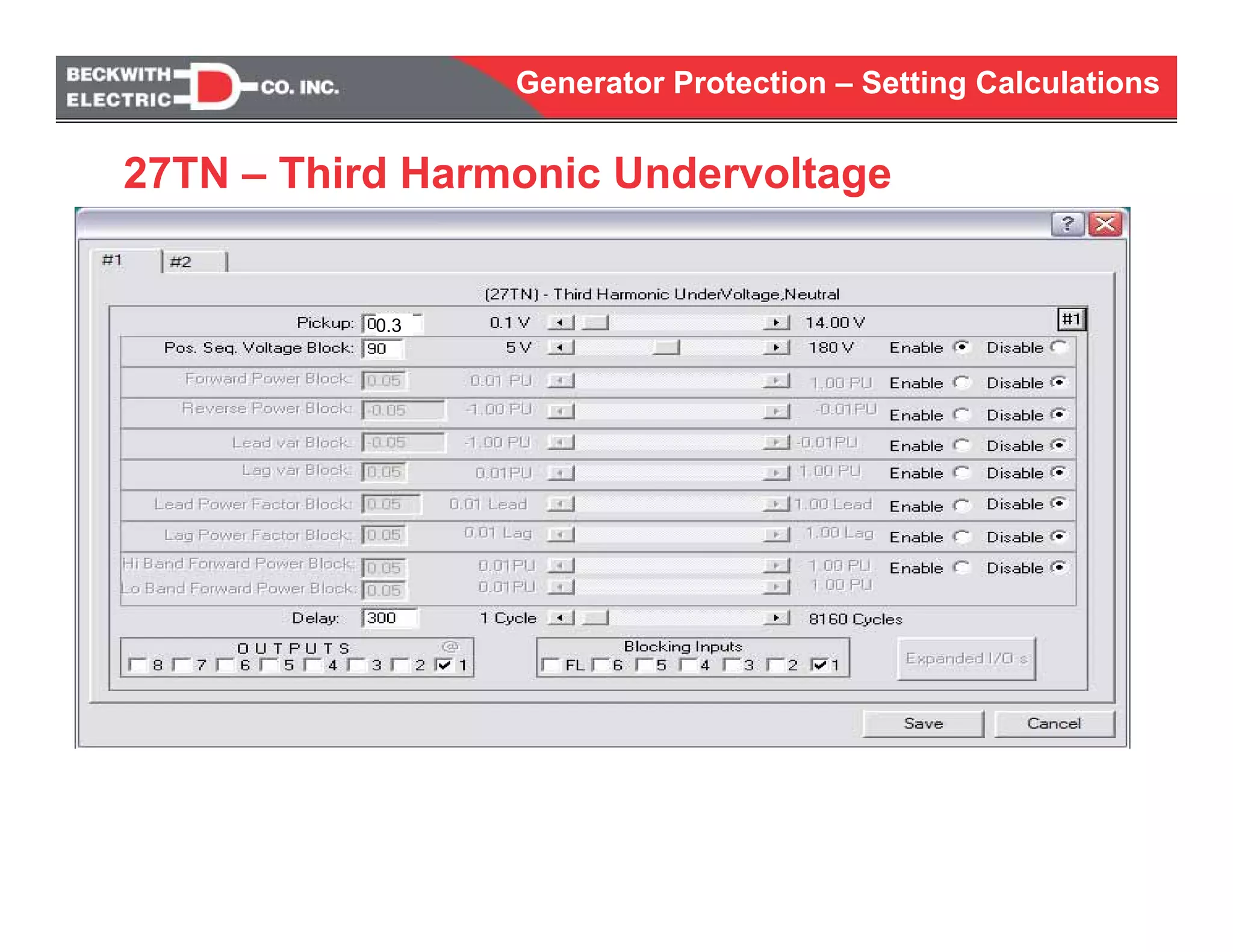 Generator protection calculations settings | PDF