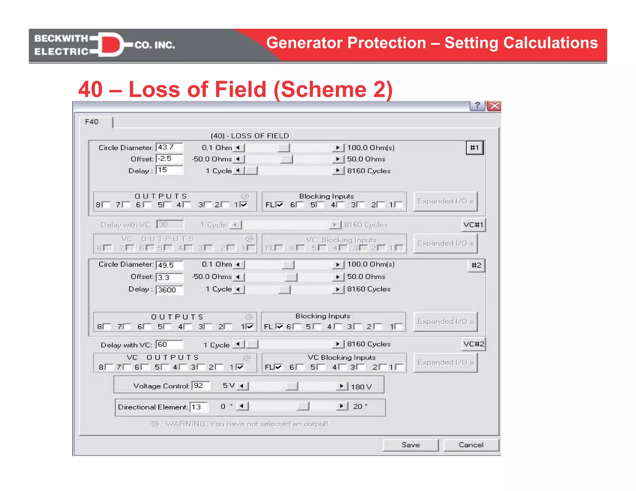 Generator protection calculations settings | PDF