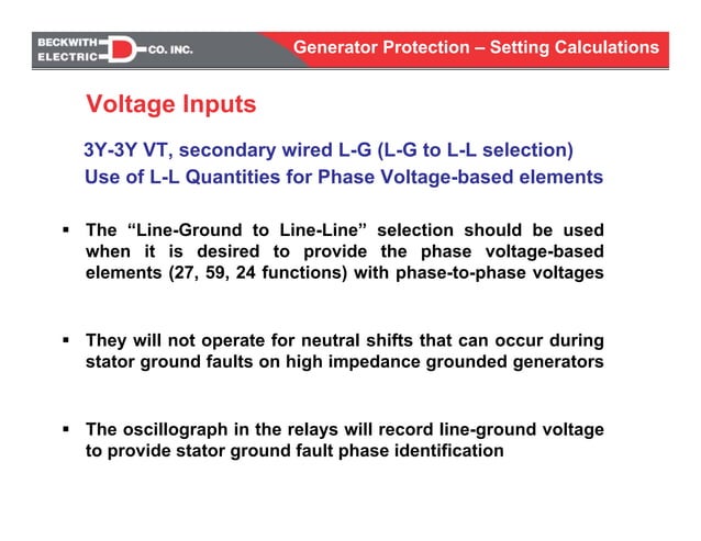 Generator protection calculations settings | PDF | Consumer Electronics ...