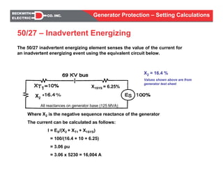 Generator protection calculations settings | PDF