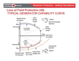 Generator protection calculations settings | PDF