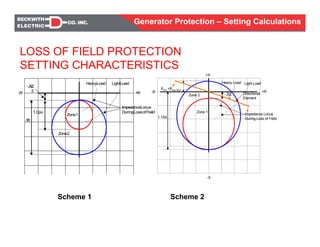 Generator protection calculations settings | PDF