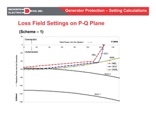 Generator protection calculations settings | PDF